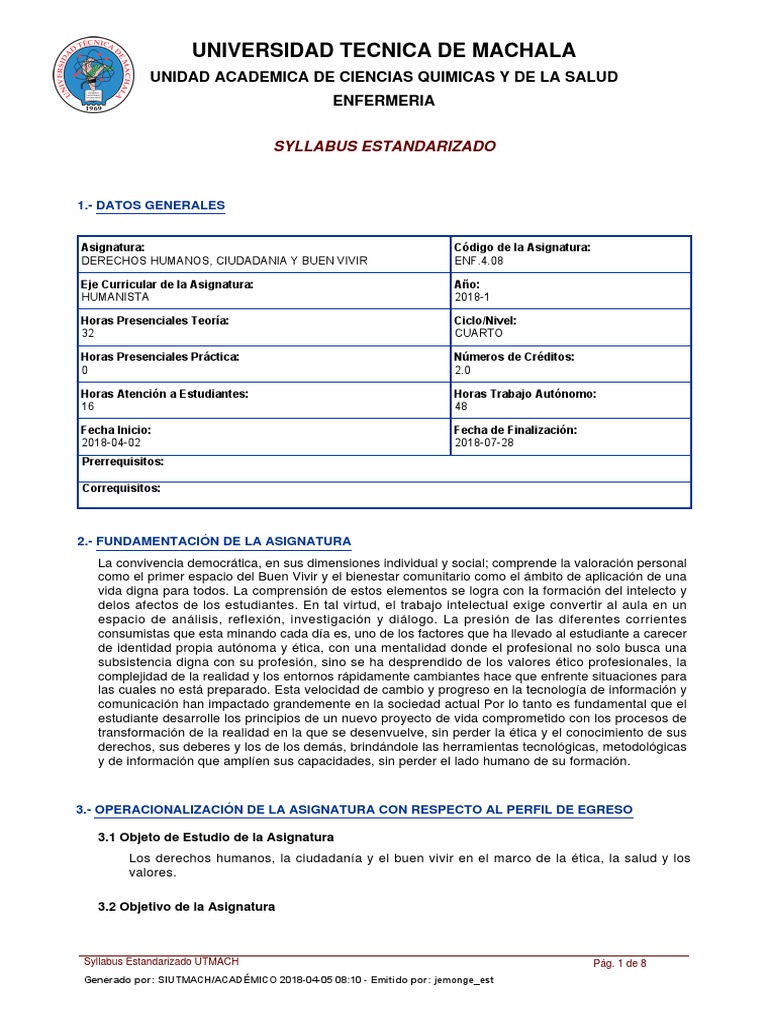 Derechos Humanos y Buen Vivir UTMACH | PDF | Prueba (evaluación) | Derechos humanos