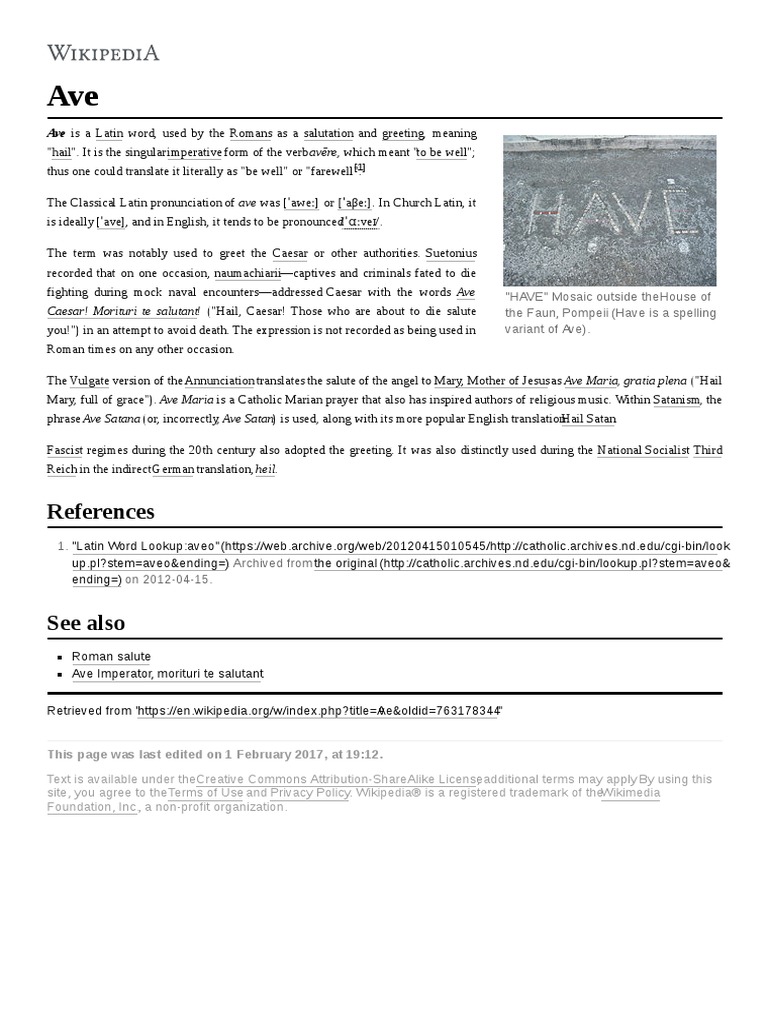 Ave PDF | PDF