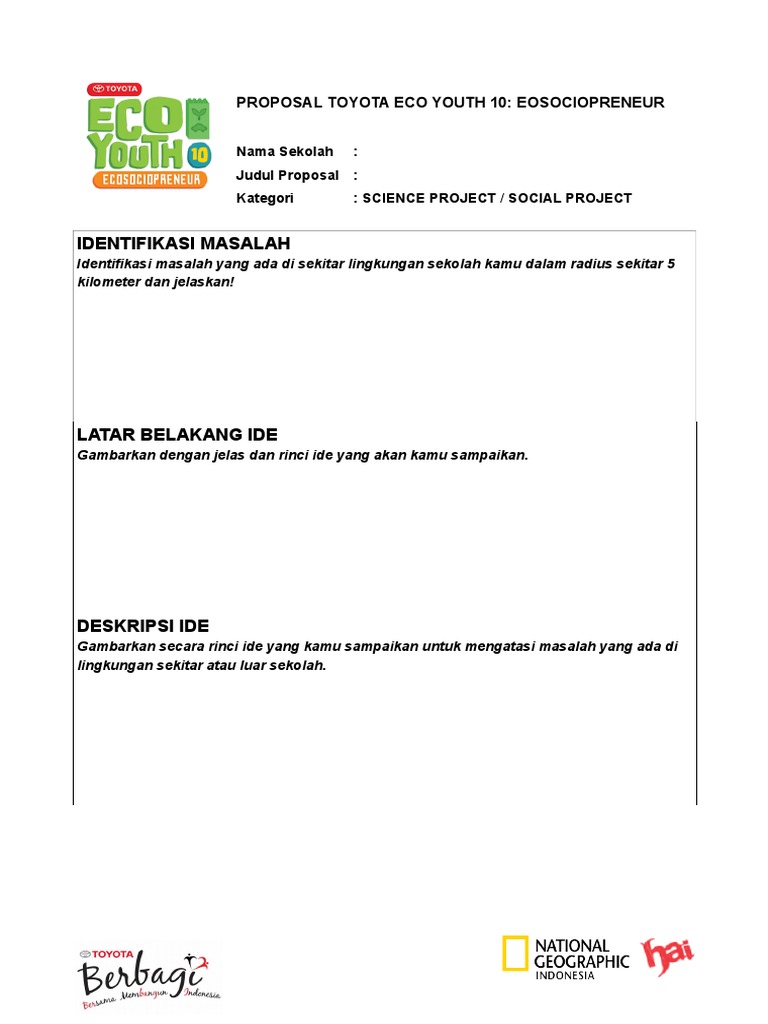 Form-Proposal-Toyota Eco-Youth-10 | PDF