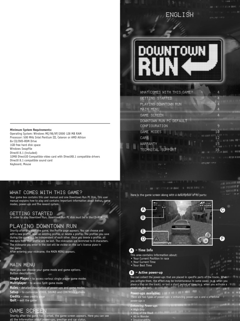 Downtown Run Manual ENGLISH | PDF | Inline Four Engine | Computing And ...