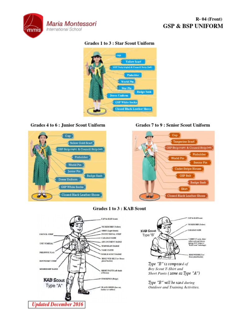 GSP & BSP Uniform: R-04 (Front) | PDF