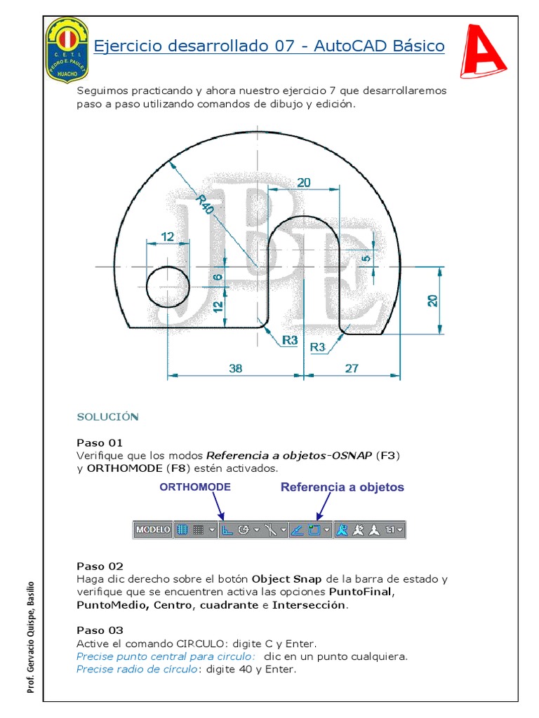 Actividad Autocad Practica 7 | PDF | Point and Click | Informática