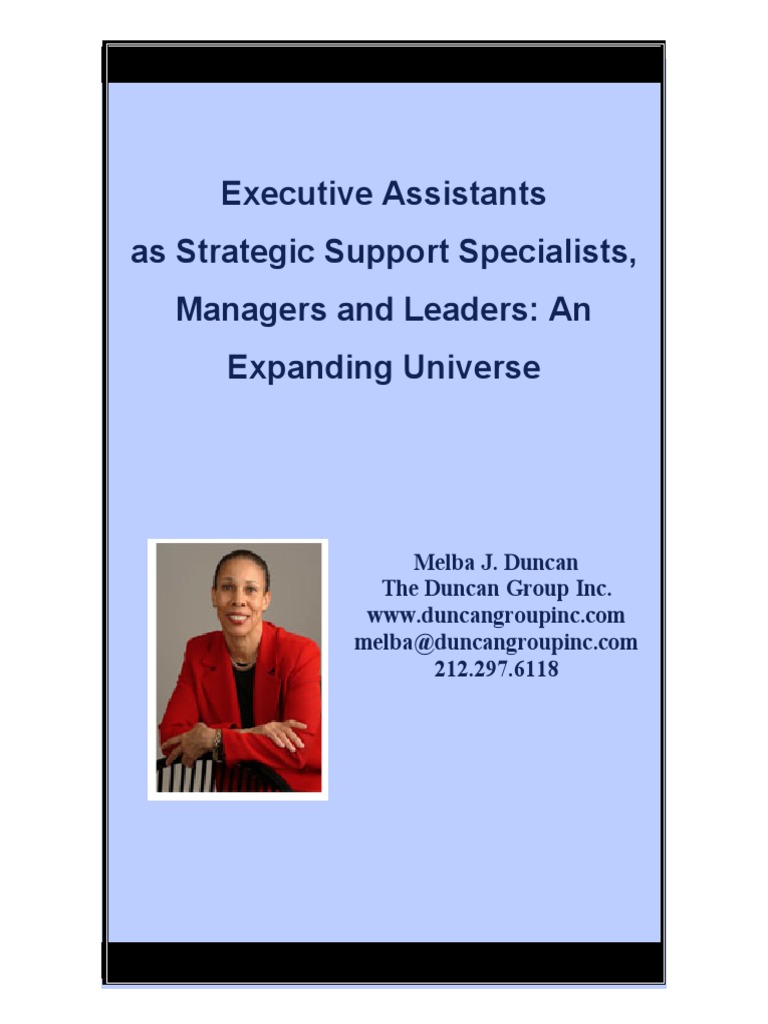 Executive Assistants As Strategic Support | PDF | Leadership | Innovation