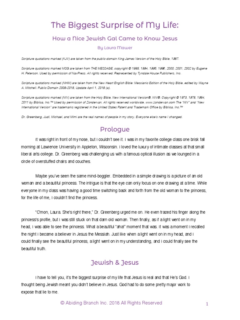 My Faith Story | PDF | God In Christianity | Messiah