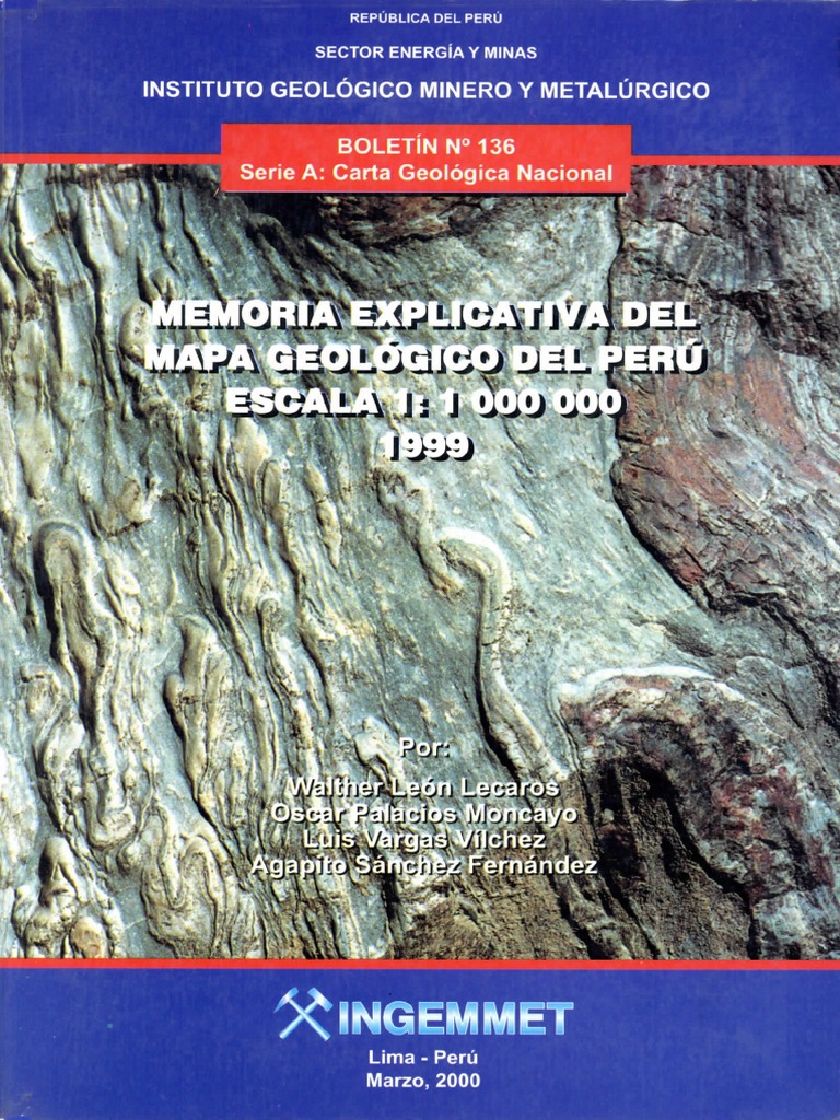 Memoria del Mapa Geológico del Perú | PDF | Andes | Volcán
