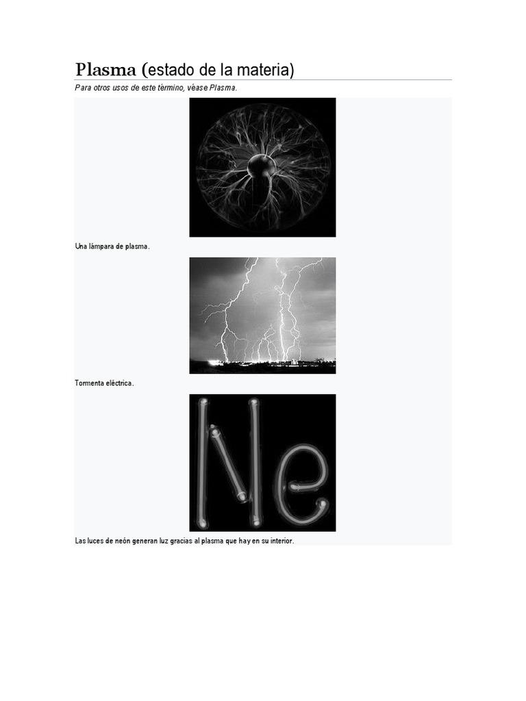 Plasma | PDF | Plasma (Física) | Electrón