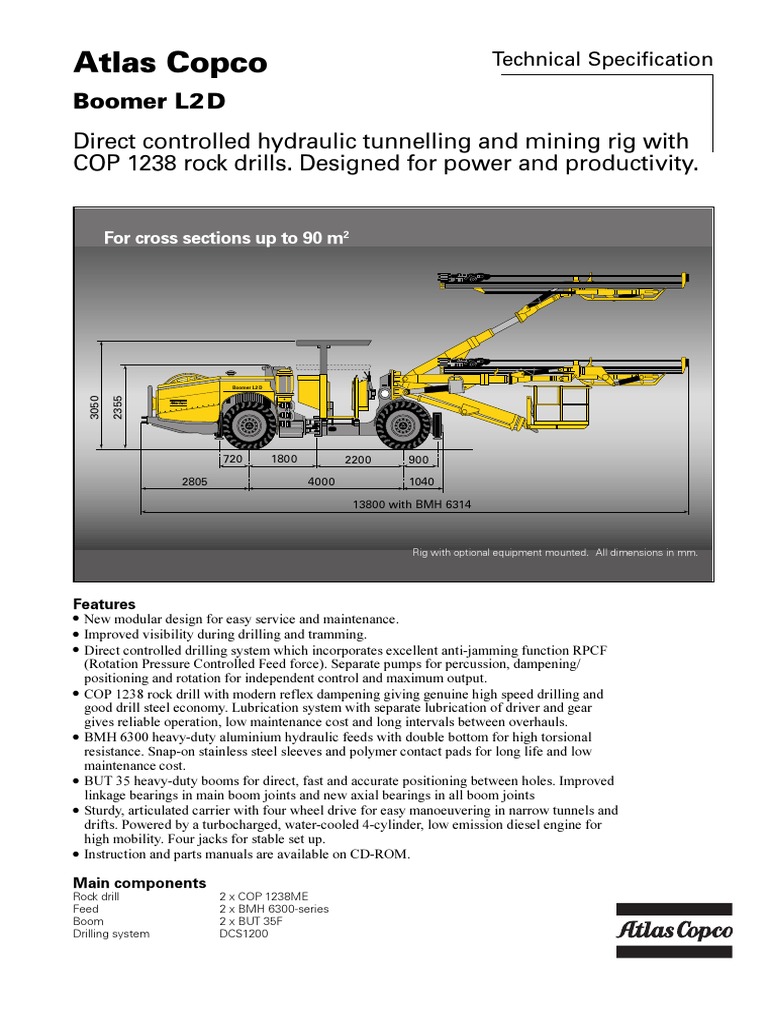 Especificaciones Boomer l2d | Download Free PDF | Drilling Rig ...