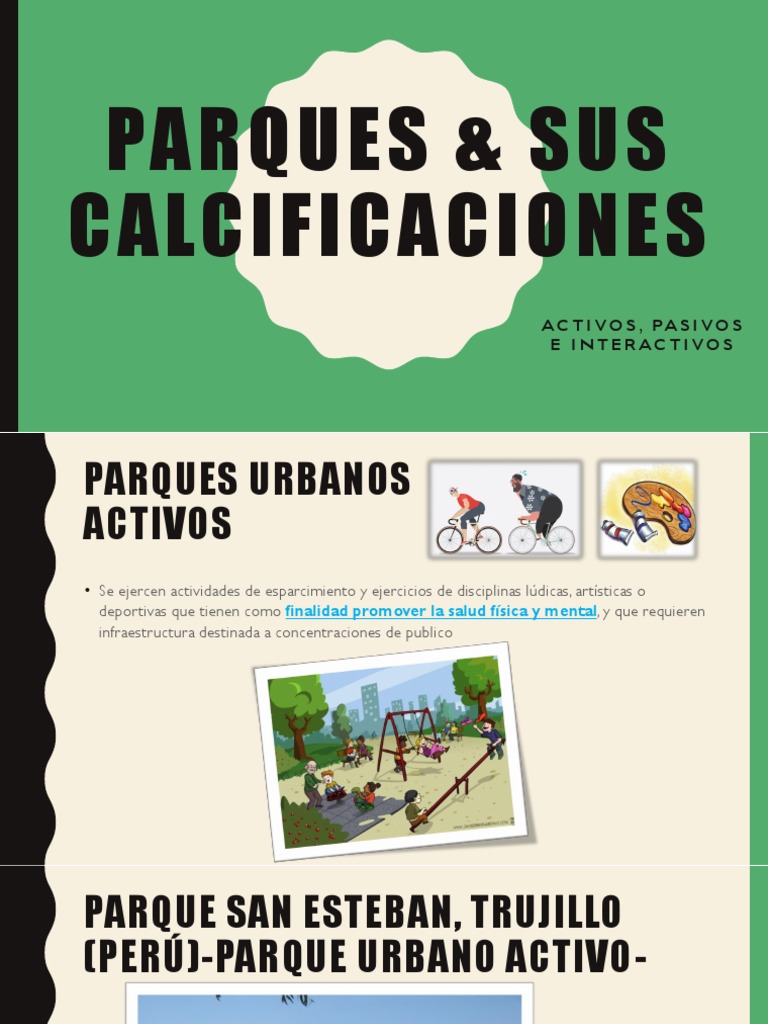 Tipos de Parques Urbanos y Ejemplos | PDF
