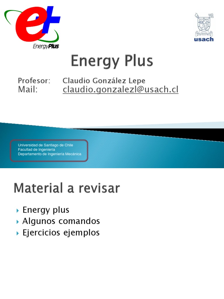 Curso 1 EnergyPlus | PDF | Tecnología de sistema operativo | Software del sistema