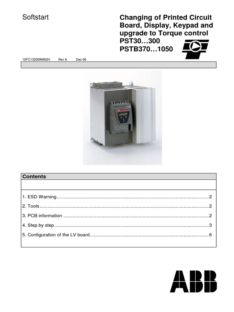 Changing of PCB, Display and Keypad PST (B) - 1SFC132009M0201 | PDF | Electrostatic Discharge ...