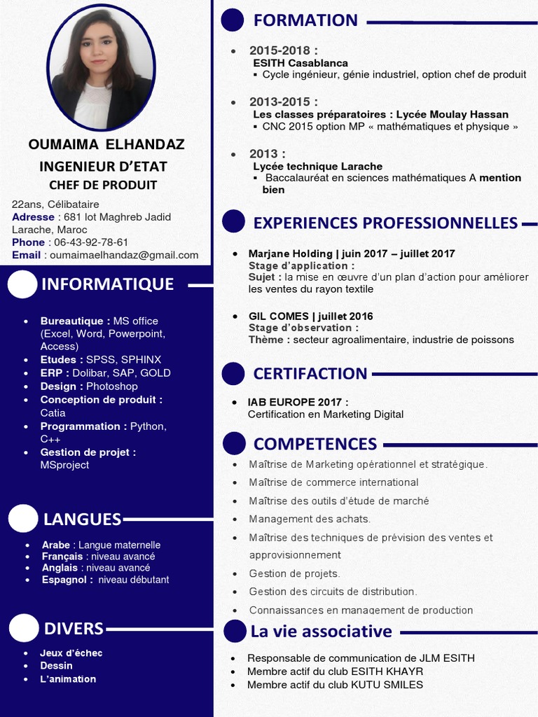 Profil d'Ingénieur et Chef de Produit | PDF | Business | Fabrication et ...