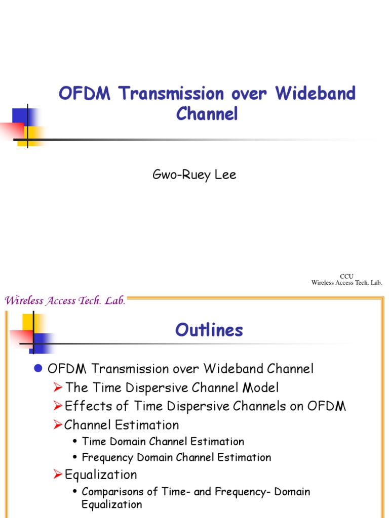 OFDM Transmission in Wideband Channels | PDF | Orthogonal Frequency ...