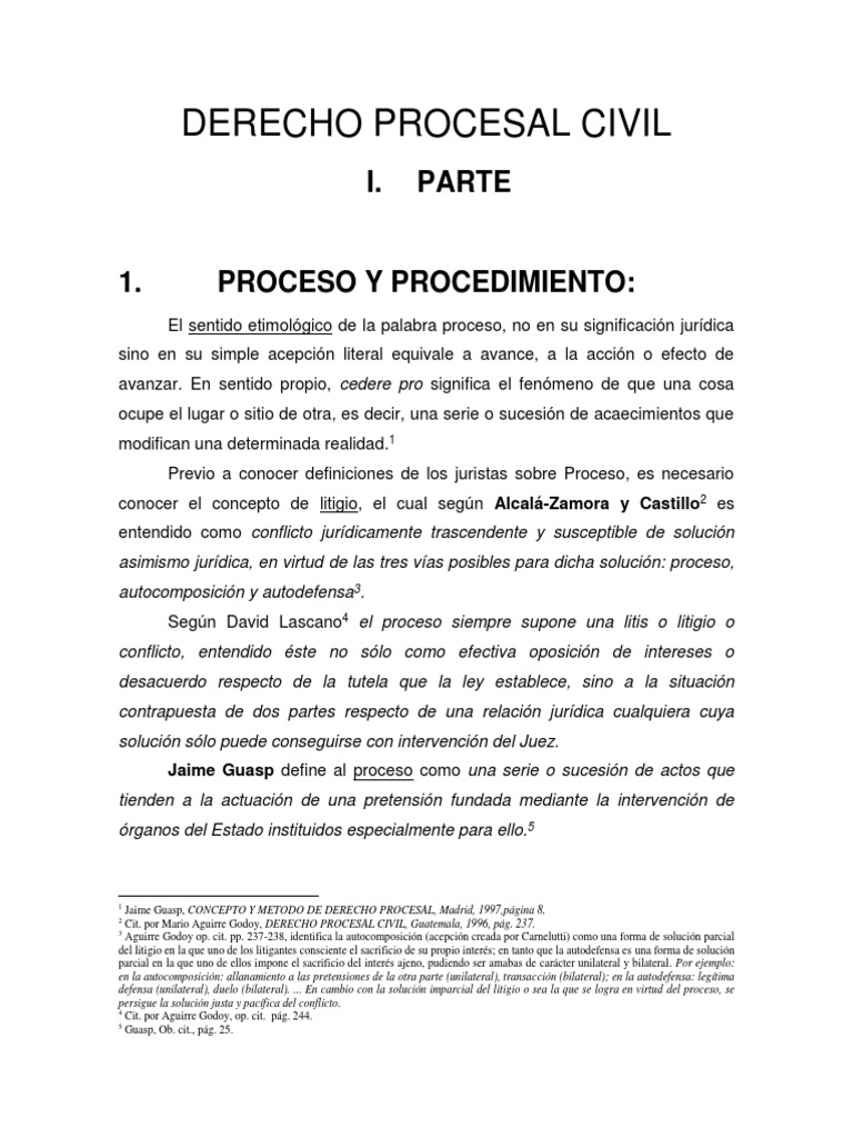 Derecho Procesal Civil Completo | PDF | Jurisdicción | Ley procesal