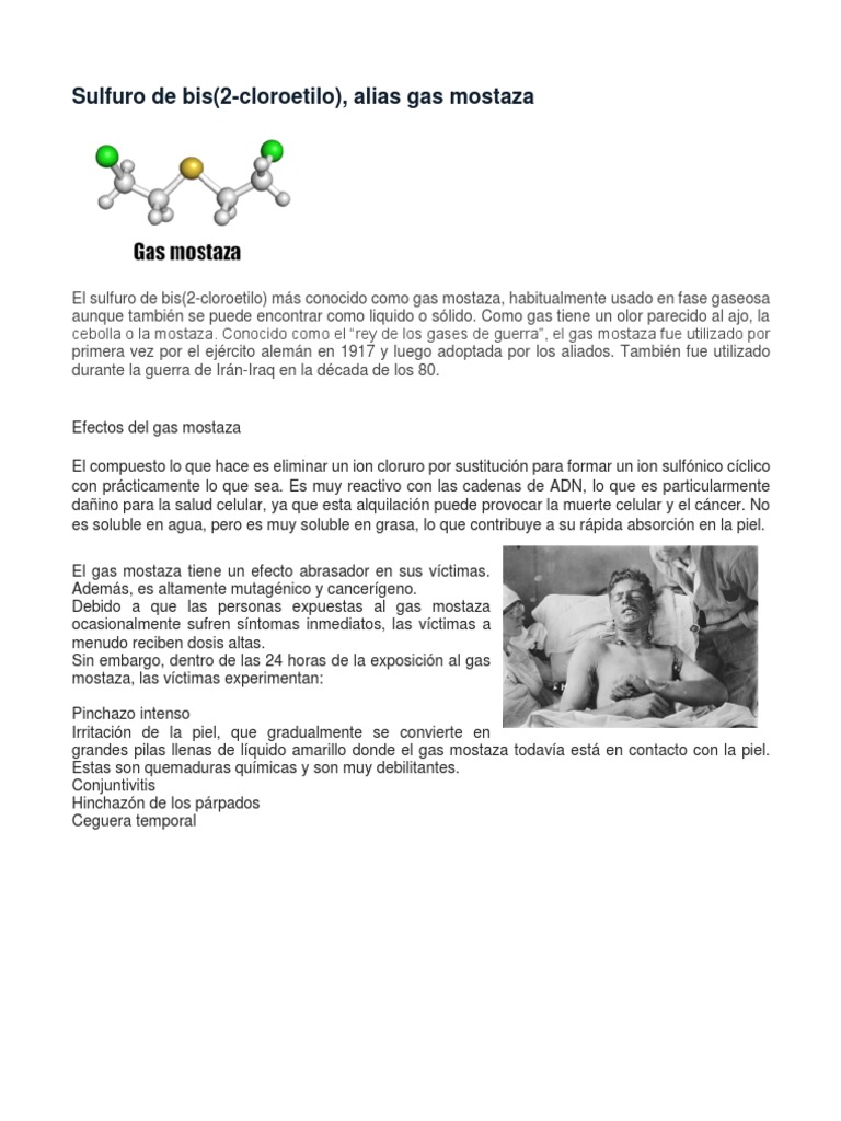 Gas Mostaza | PDF | Arma química | Cloro