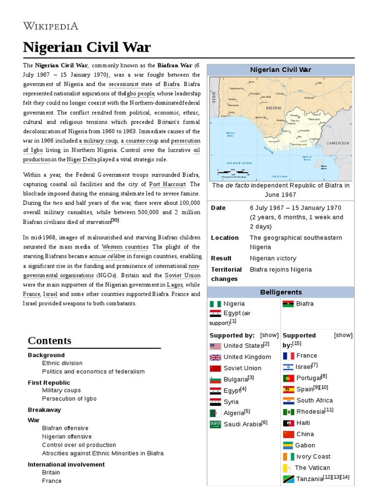 Nigerian Civil War | PDF | Biafra | Nigeria