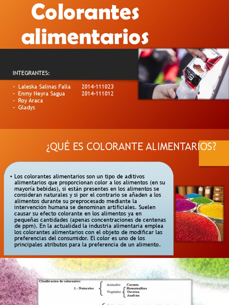 Colorantes-alimentarios | Alimentos | Naturaleza