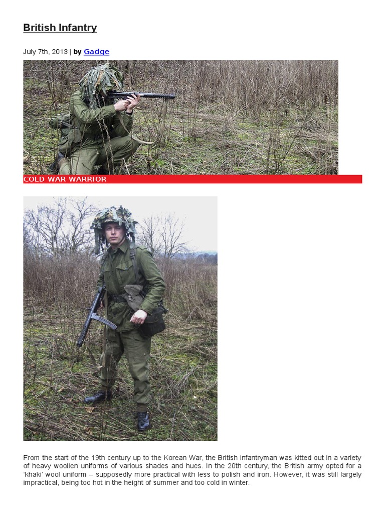 British Infantry Cold War Era | Download Free PDF | Military Personal ...