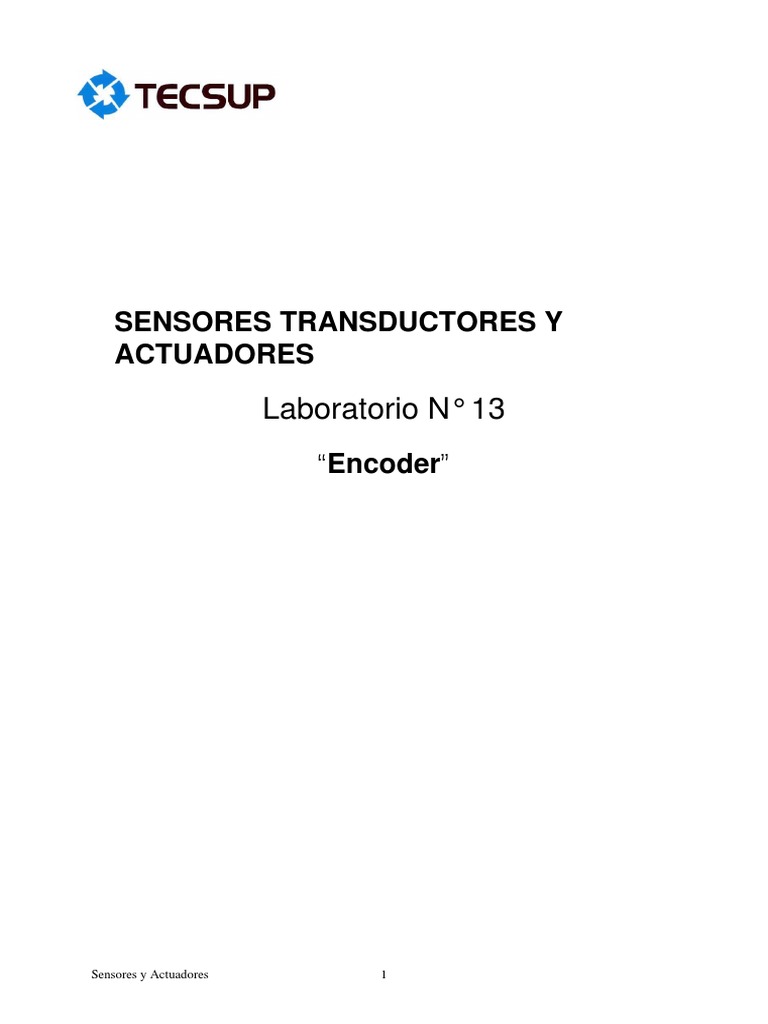 LAB13 Encoder | PDF | Ingenieria Eléctrica | Bienes manufacturados