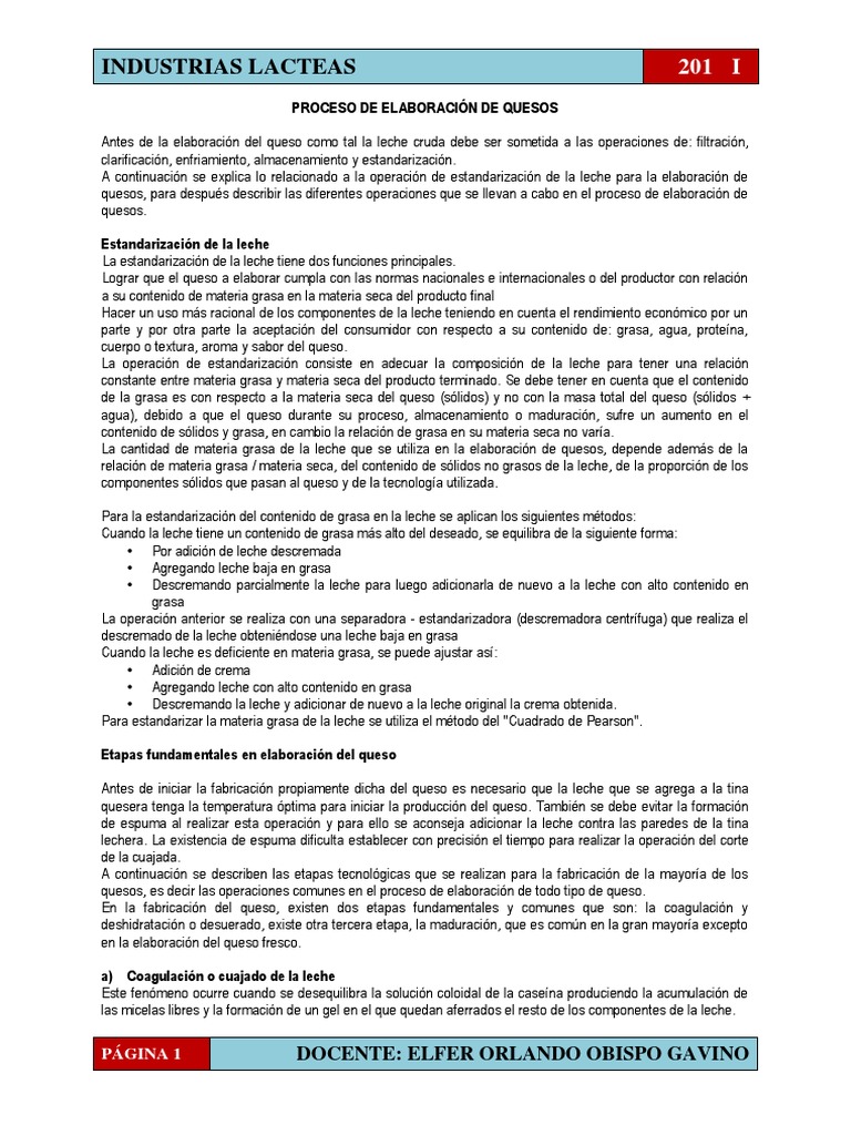 Practica de Queso PDF | Descargar gratis PDF | Queso | Leche