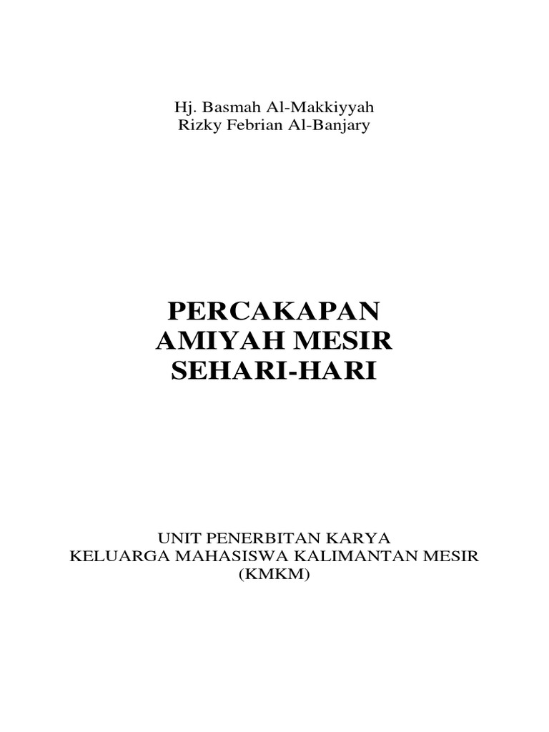 Panduan Percakapan Amiyah Mesir | PDF