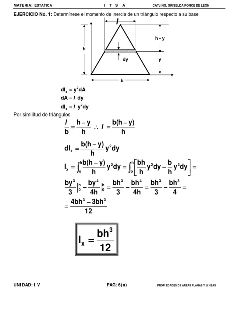 Triangulo Momento De Inercia