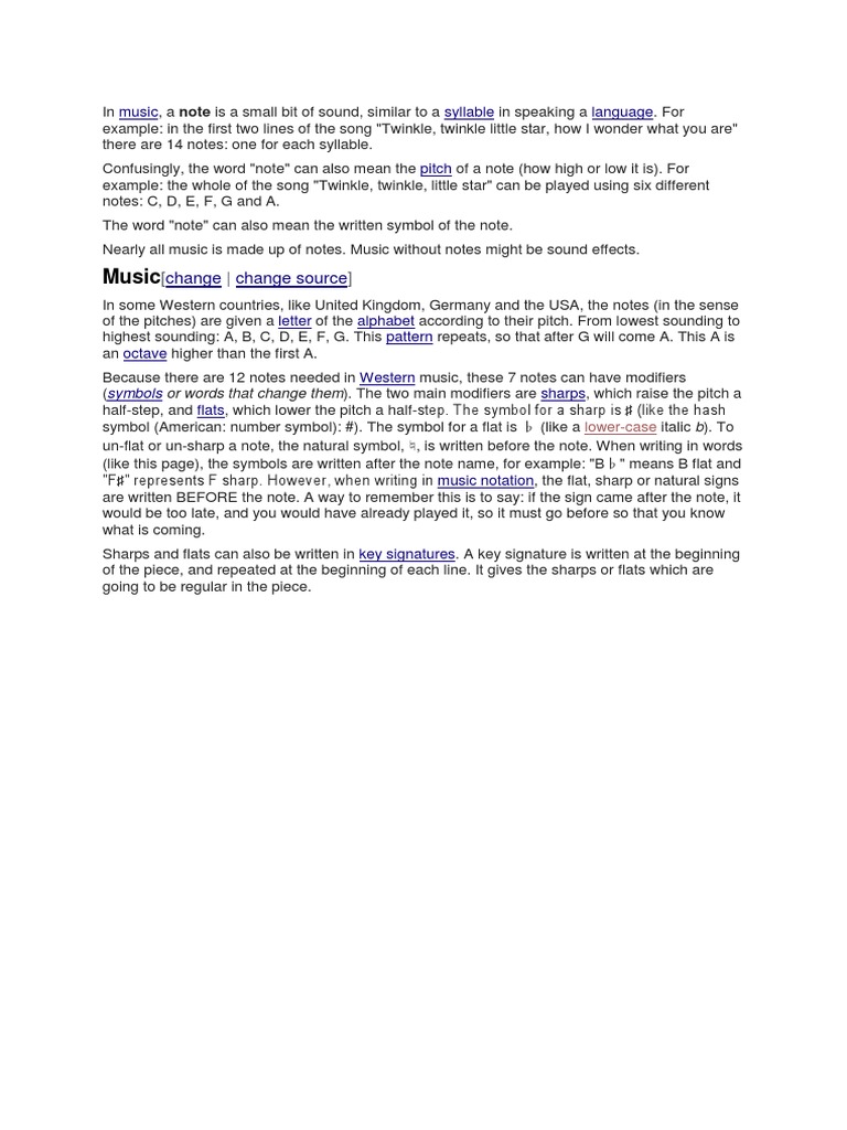 Natural Symbols in Music Notation | PDF