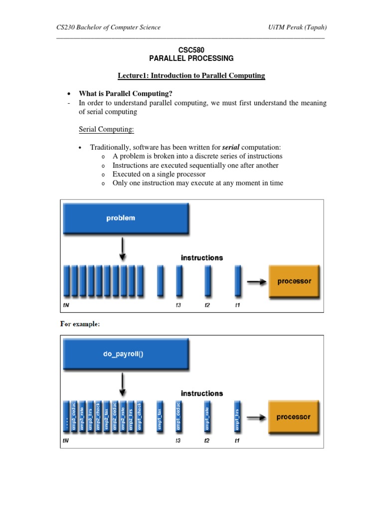 CSC580 Quick Notes Lect1and2 | PDF | Parallel Computing | Central ...