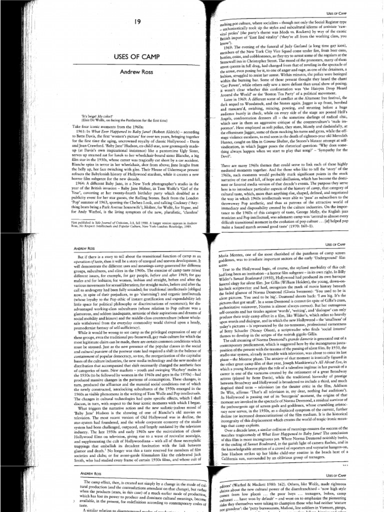ROSS Uses of Camp | PDF