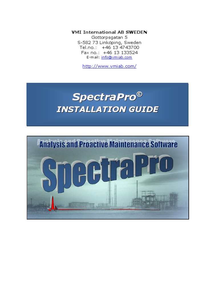Installationguide Spectrapro | PDF | Microsoft Access | Microsoft Windows