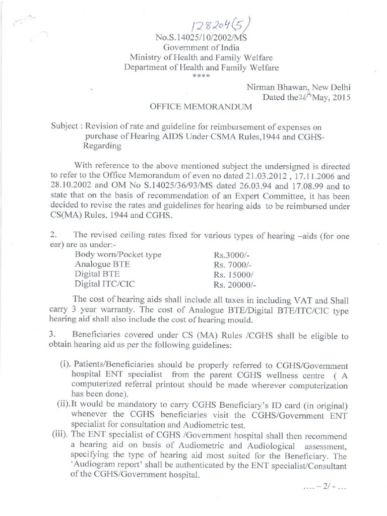 Revision of Rate and Guideline For Reimbursement - 1 | PDF