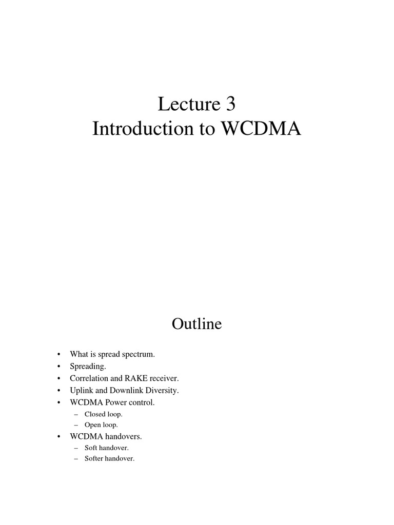 Introduction To WCDMA | PDF