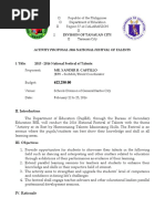 Activity Proposal Sample | PDF | Change | Behavior Modification