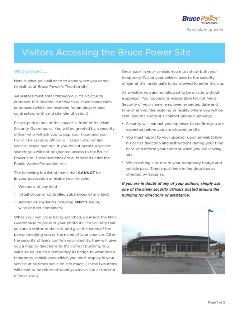 Accessing Bruce Power Site | PDF | Road Infrastructure | Transportation ...
