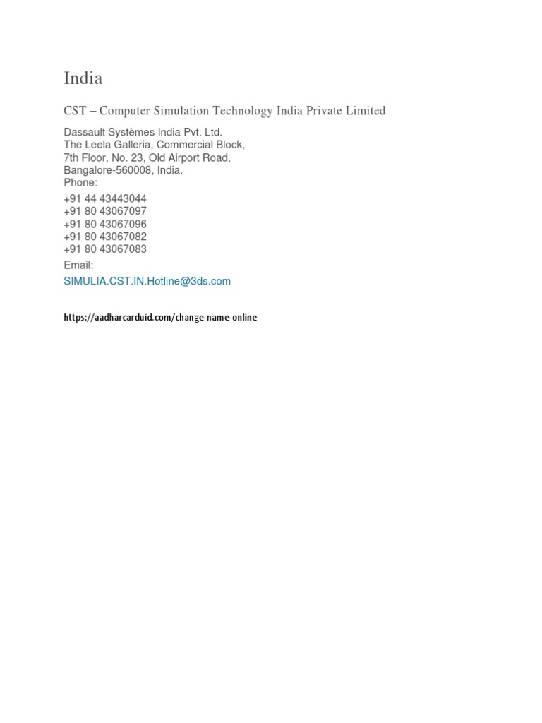 India: CST - Computer Simulation Technology India Private Limited | PDF