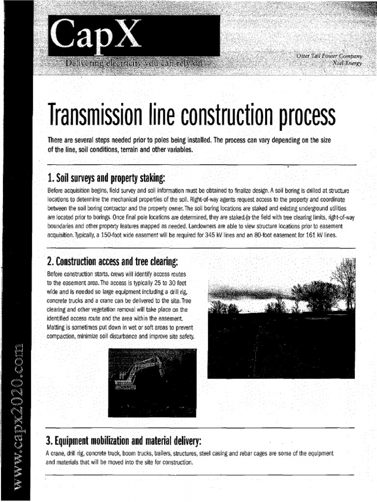 Transmission Line Construction Process: 1. Soil Surveys and Property ...