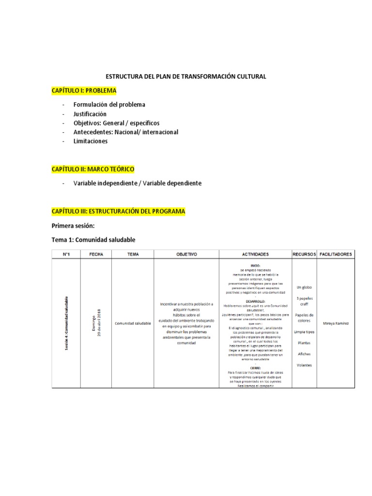 Plan de Transformación Cultural Efectivo | PDF