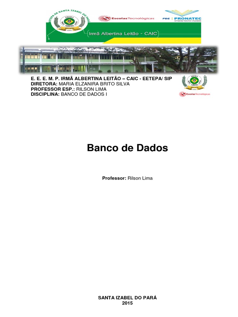 Apostila de Banco de Dados | PDF | SQL | Bancos de dados