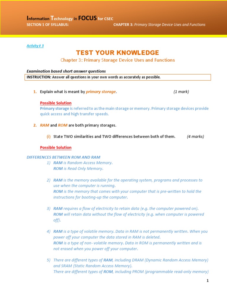 Chapter3 PDF | PDF | Read Only Memory | Random Access Memory