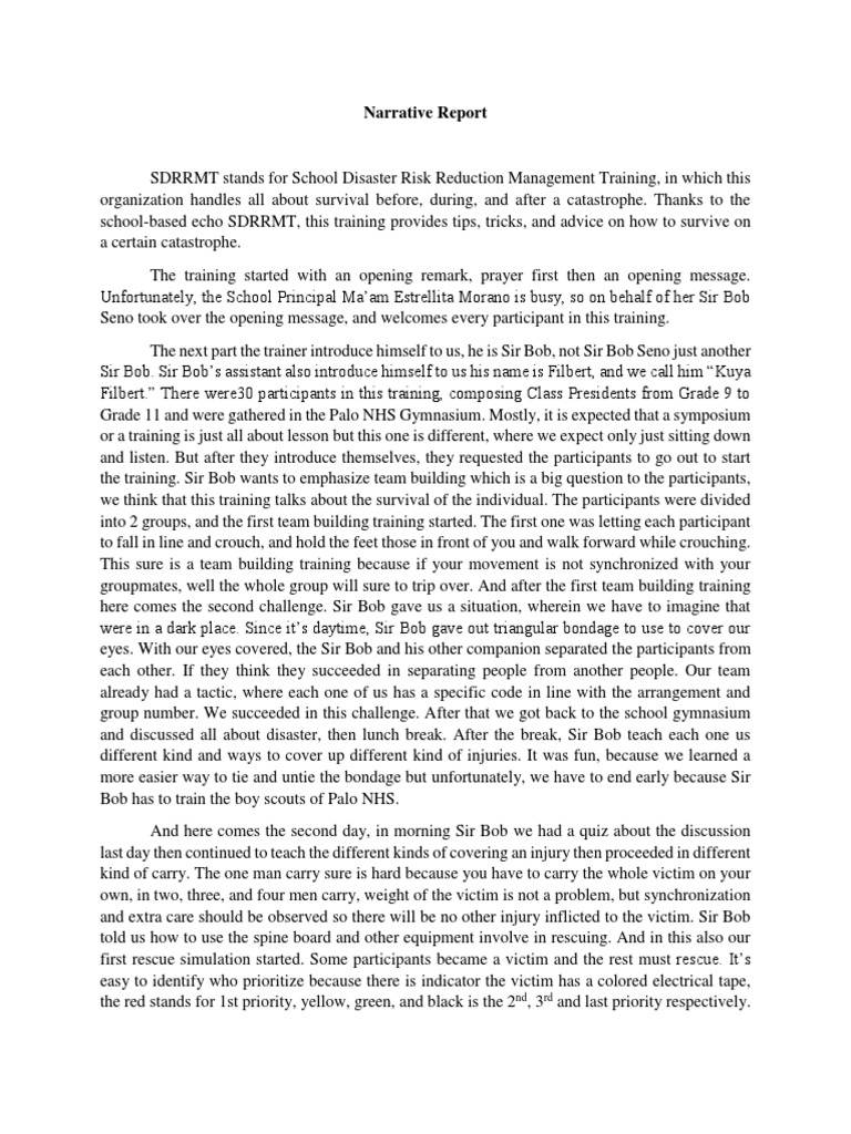 Narrative Report | PDF