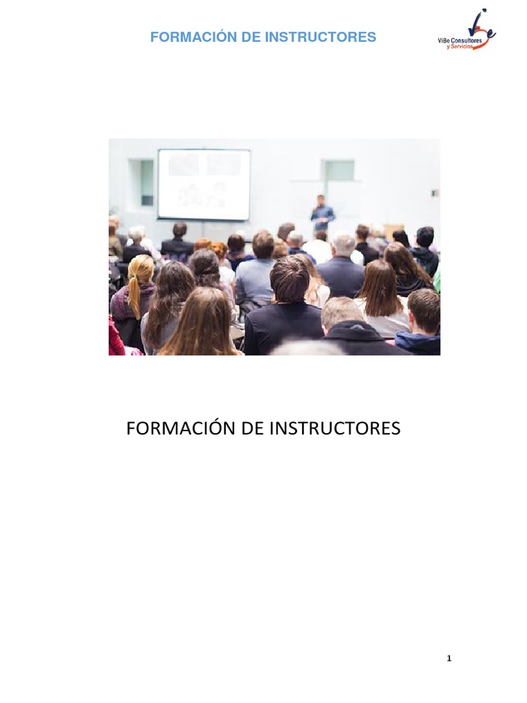 Formación de Instructores: Guía Completa | PDF | Aprendizaje ...
