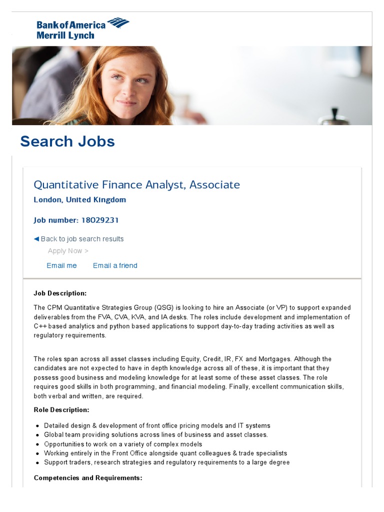 Baml Role 1 | PDF | Quantitative Analyst | Business