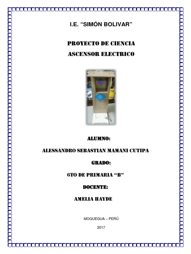 Ascensor Electrico | PDF | Ascensor | Corriente eléctrica