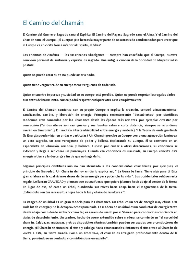 El Camino Del Chamán | PDF | Chamanismo | Alma