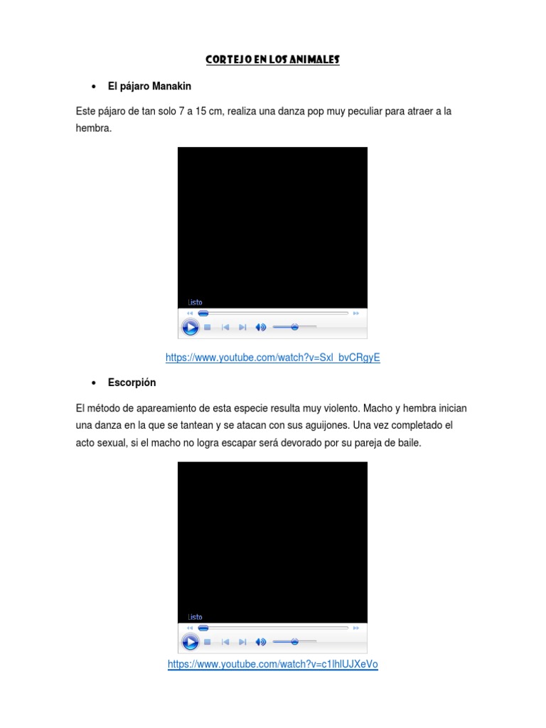 Cortejo Animal: Danza y Estrategias | PDF | Aves | Relaciones sexuales
