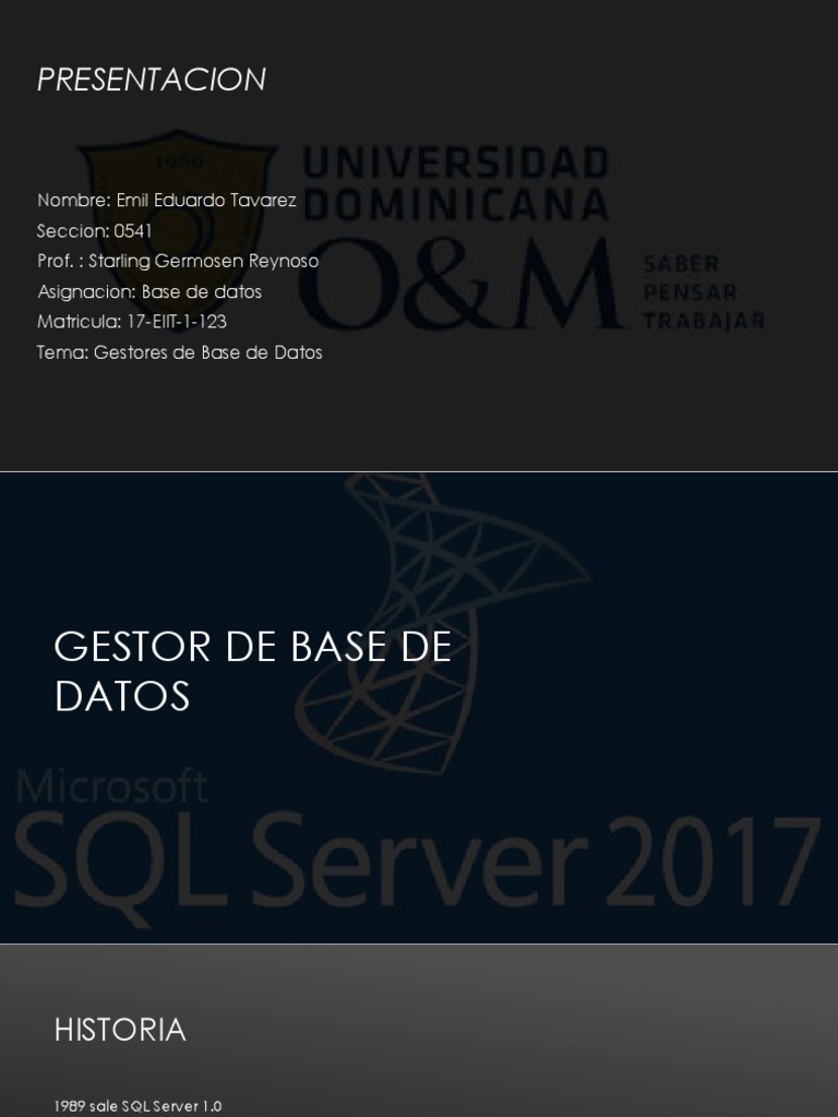Microsoft SQL SERVER | Descargar gratis PDF | Servidor SQL de Microsoft ...