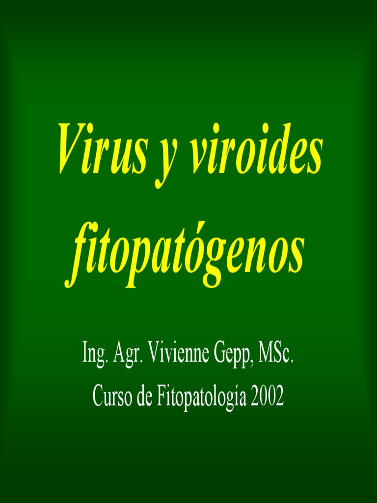 Virus y Viroides PDF | PDF | Patologia de planta | Virus