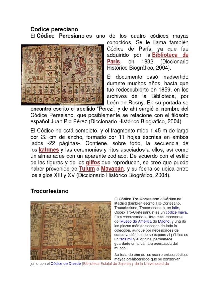 Codice Pereciano | PDF | Mesoamérica | Pueblos mayas