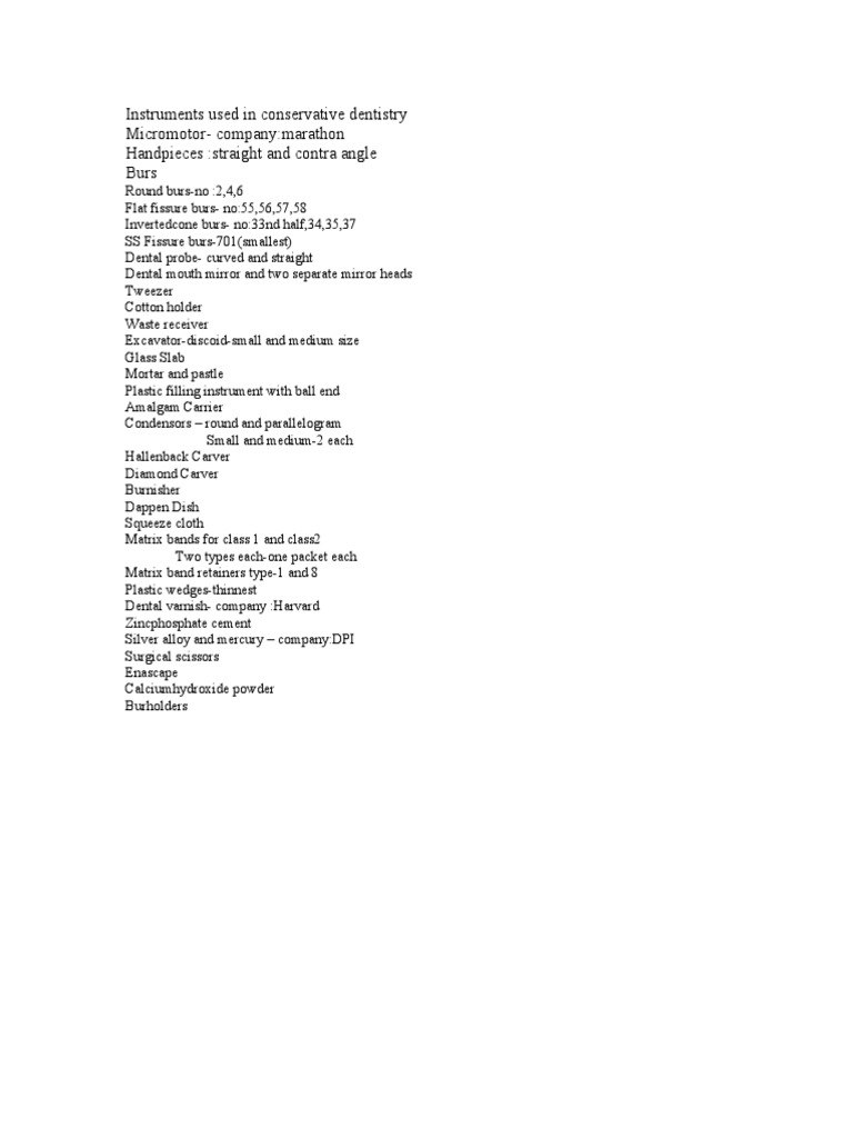 Instruments in Conservative Dentistry | PDF | Health Sciences | Mouth