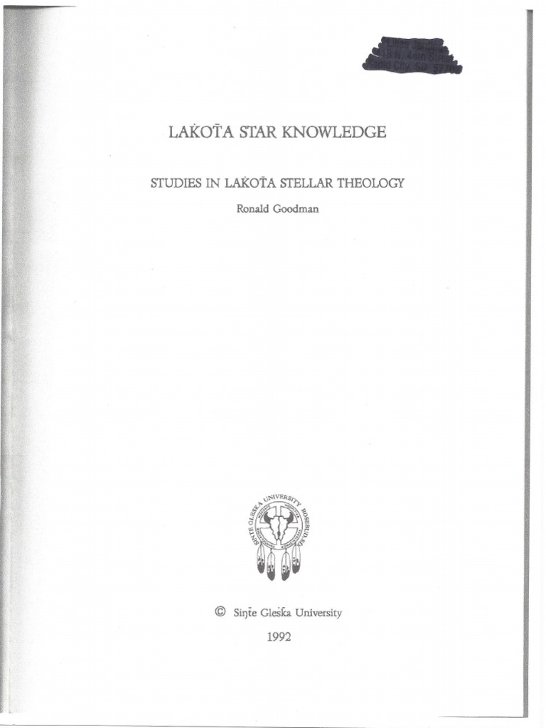 Goodman - Lakota Star Knowledge | PDF