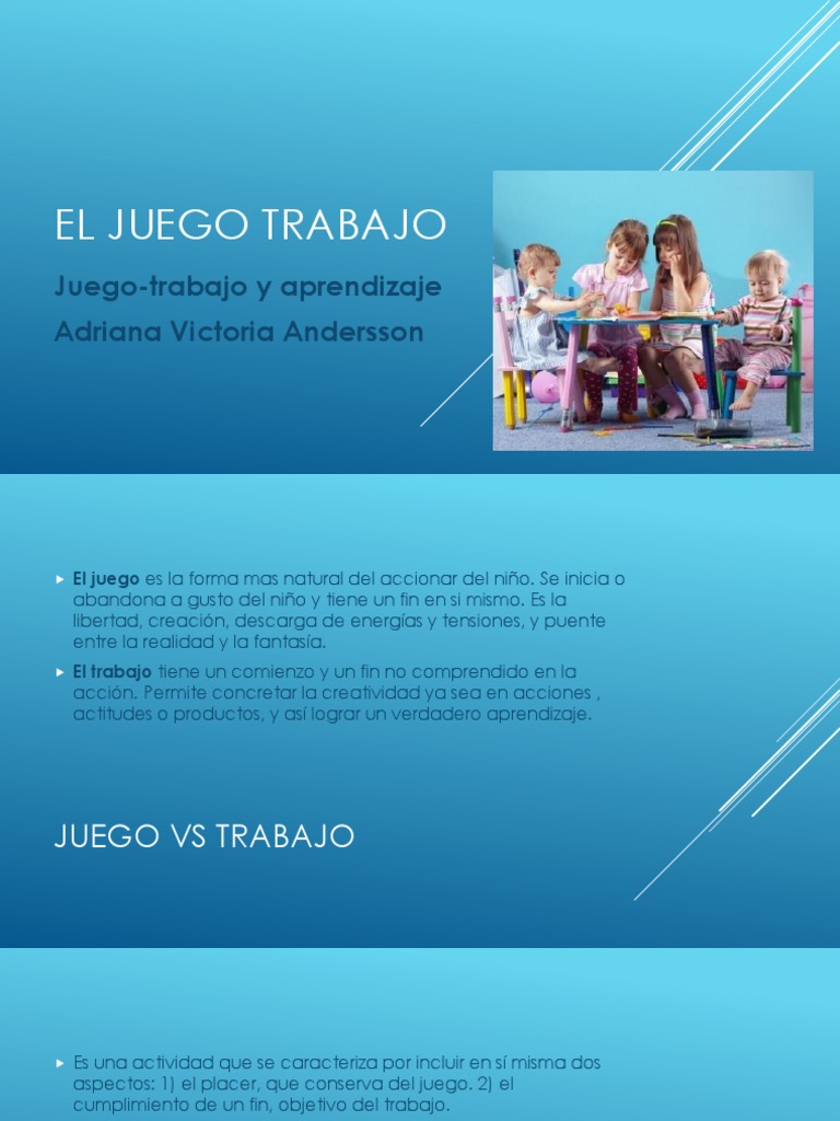 Juego-Trabajo: Aprendizaje Activo Infantil | PDF | Planificación ...